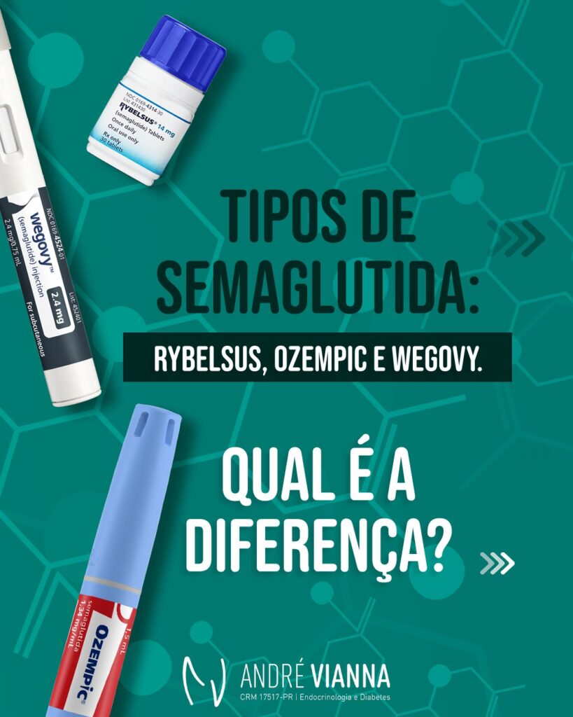 Qual é a diferença entre os tipos de Semaglutida? Rybelsus, Ozempic e ...